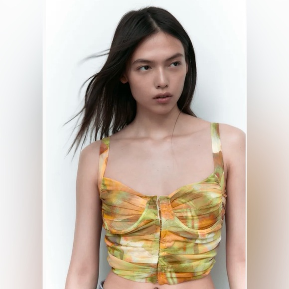 Zara | Tops | Nwot Zara Mesh Underwire Crop Top | Poshmark